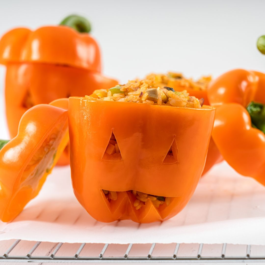 Stuffed Jack-O'-Lantern Orange Peppers – Celtic Wind